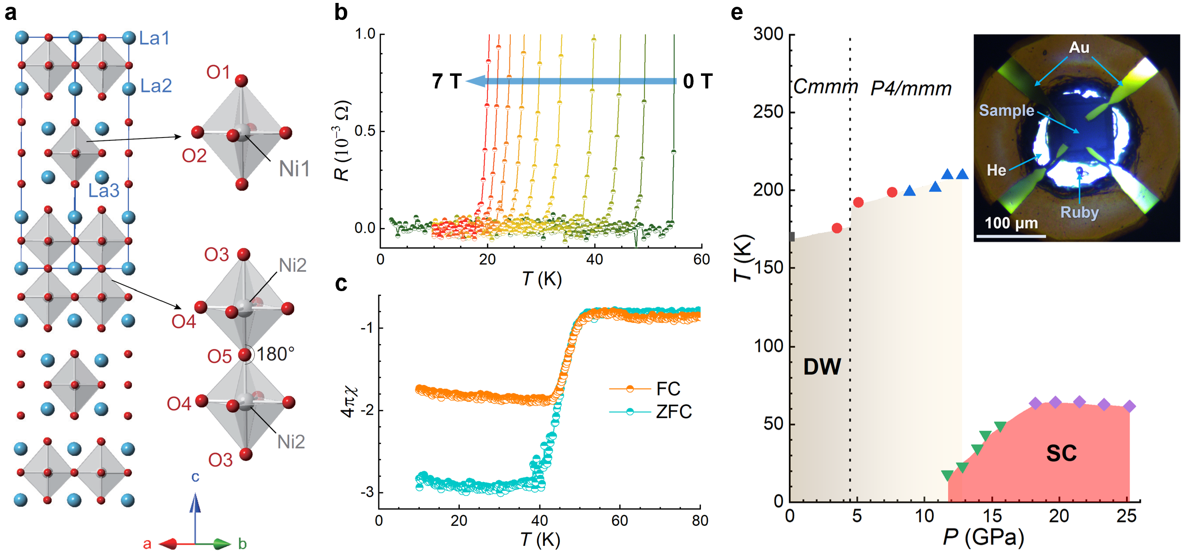 Discovery of pressure-induced bulk superconductivity in hybrid ...